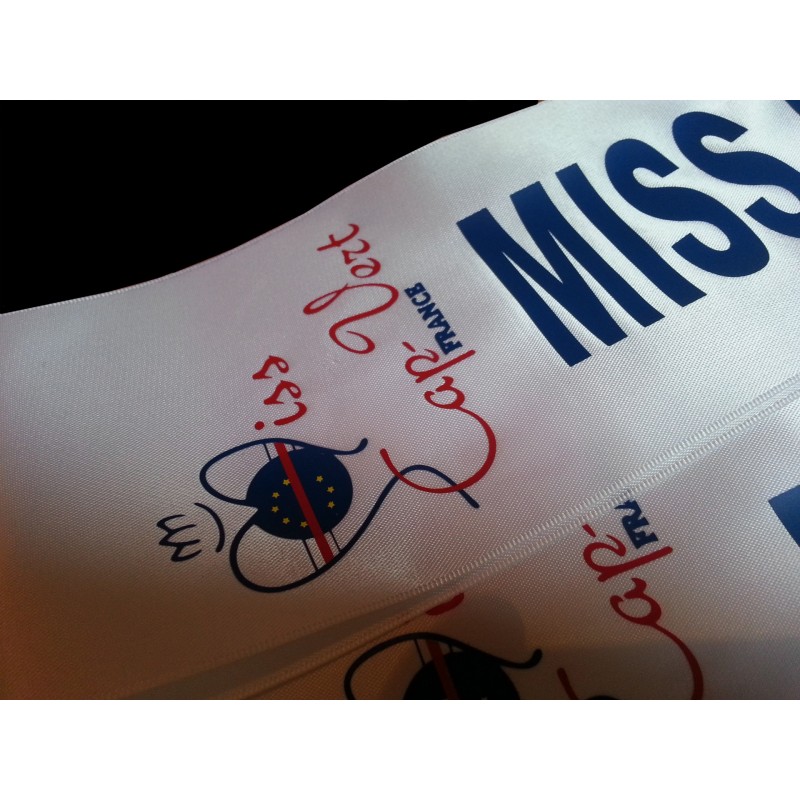 Echarpe de miss personnalisée - Envoi sous 24h