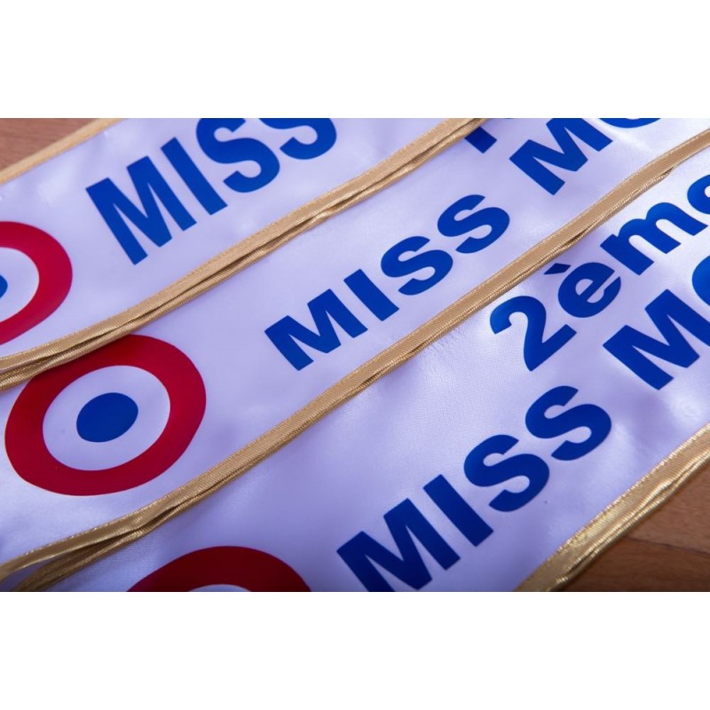 Echarpe de miss personnalisée - Envoi sous 24h
