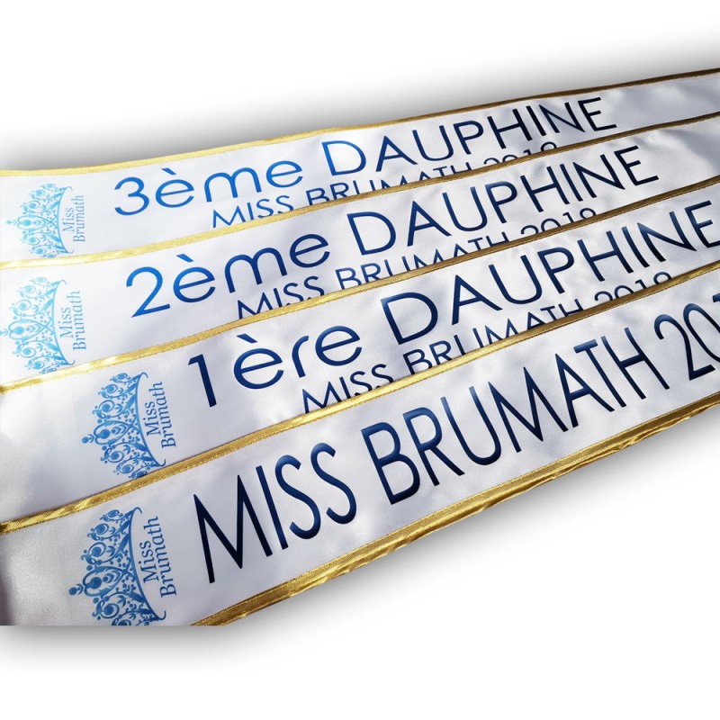 Echarpe de miss personnalisée - Envoi sous 24h